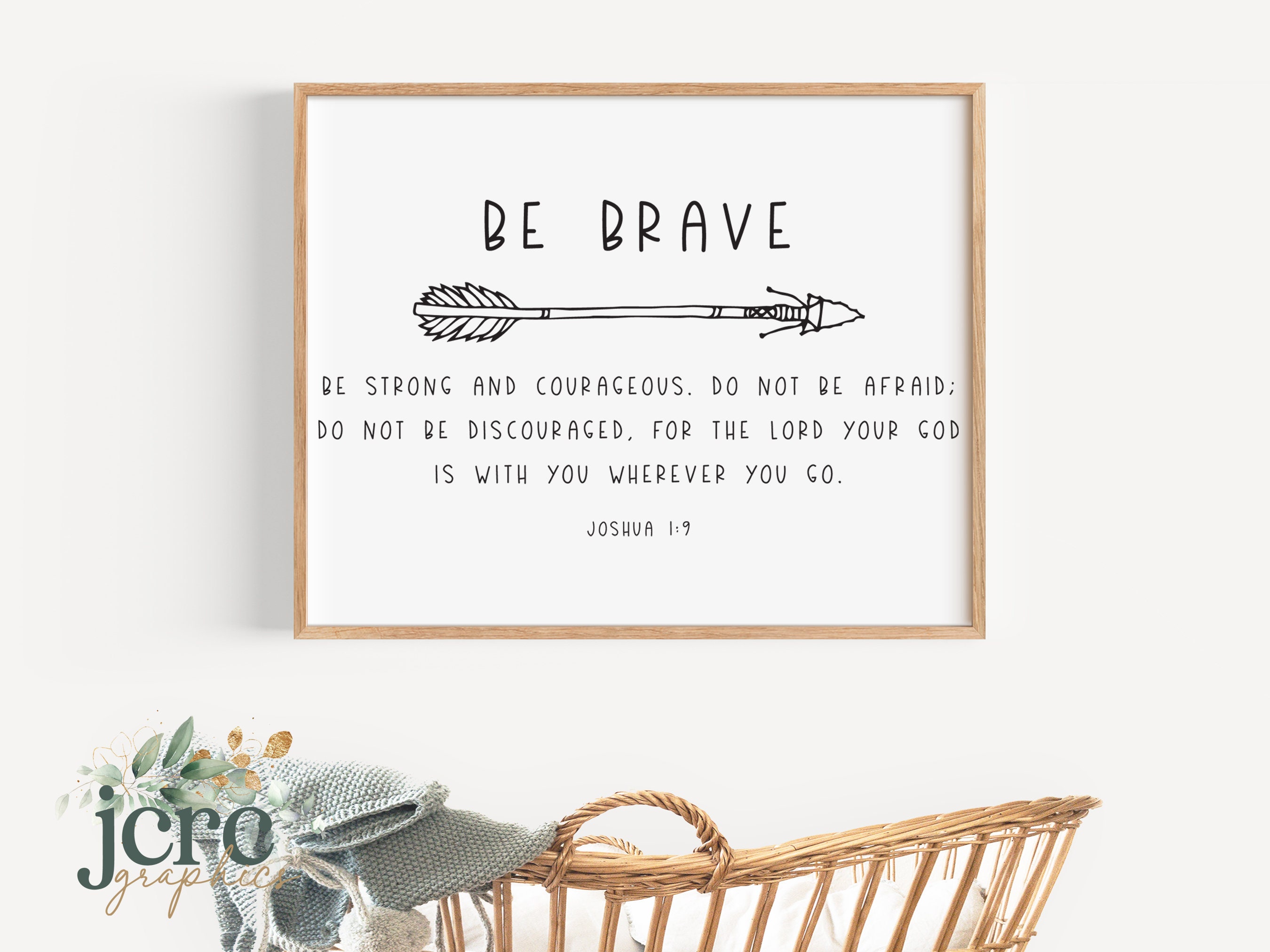 Be Brave Be Strong and Courageous SVG Joshua 1:9 Nursery - Etsy
