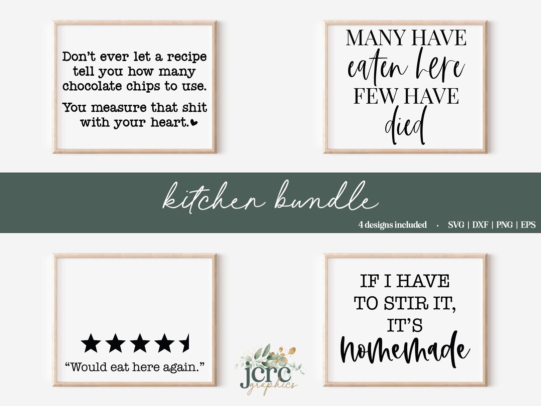 Kitchen Sign SVG BUNDLE Kitchen Sign Svg Kitchen Decor - Etsy