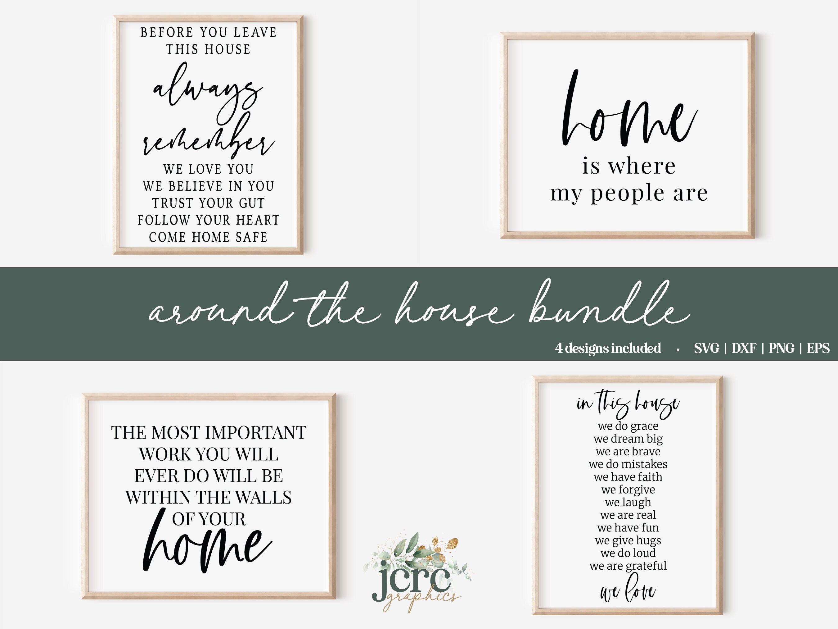 Around the House SVG BUNDLE Living Room Sign Svg Entryway - Etsy