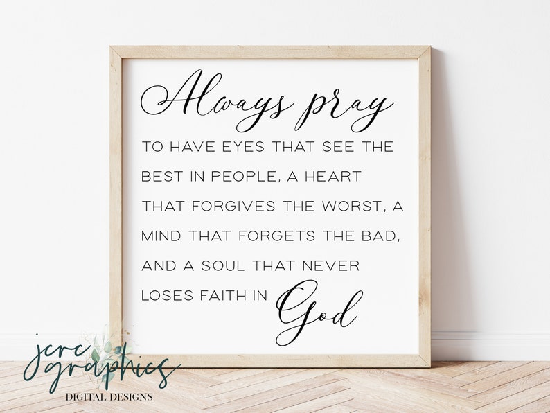 Always Pray SVG | Religious Quote Svg | Religious Sign Svg | Family Svg ...