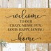 Welcome to Our Crazy Messy Fun Loud Happy Loving Home SVG | Welcome ...