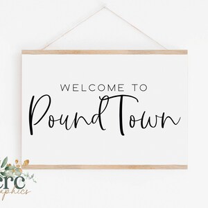 Welcome to Pound Town SVG | Funny Bedroom Sign Svg | Above the Bed Sign ...