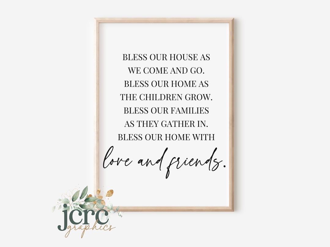 Bless Our House SVG Living Room Sign Svg Home Decor Wall Art ...