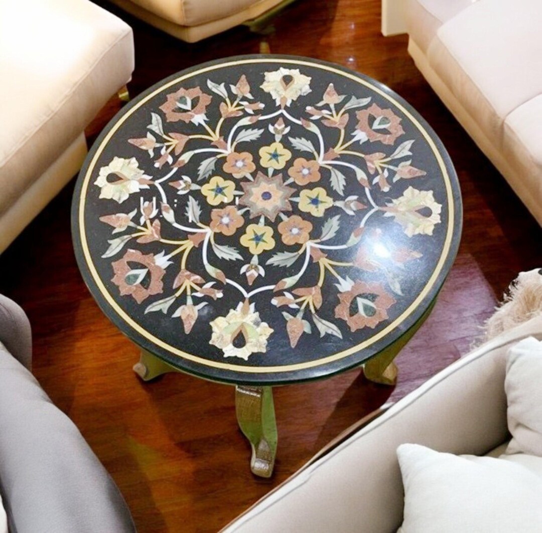 Small Marble Round Coffee Table for Hallway Interior Modern Furniture ...