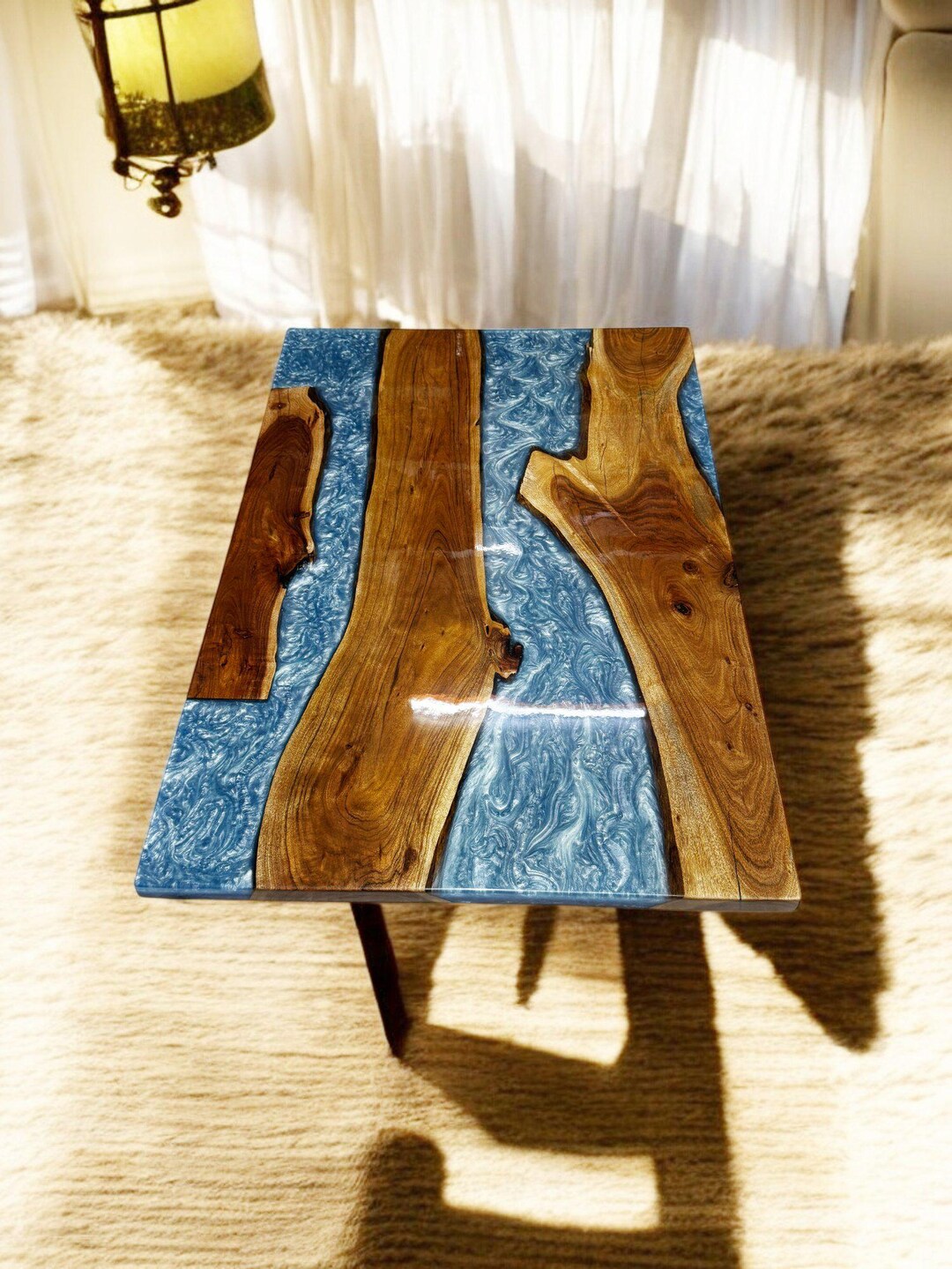 Custom Epoxy Dining Table Top, Epoxy Kitchen Slab Table, Luxury ...