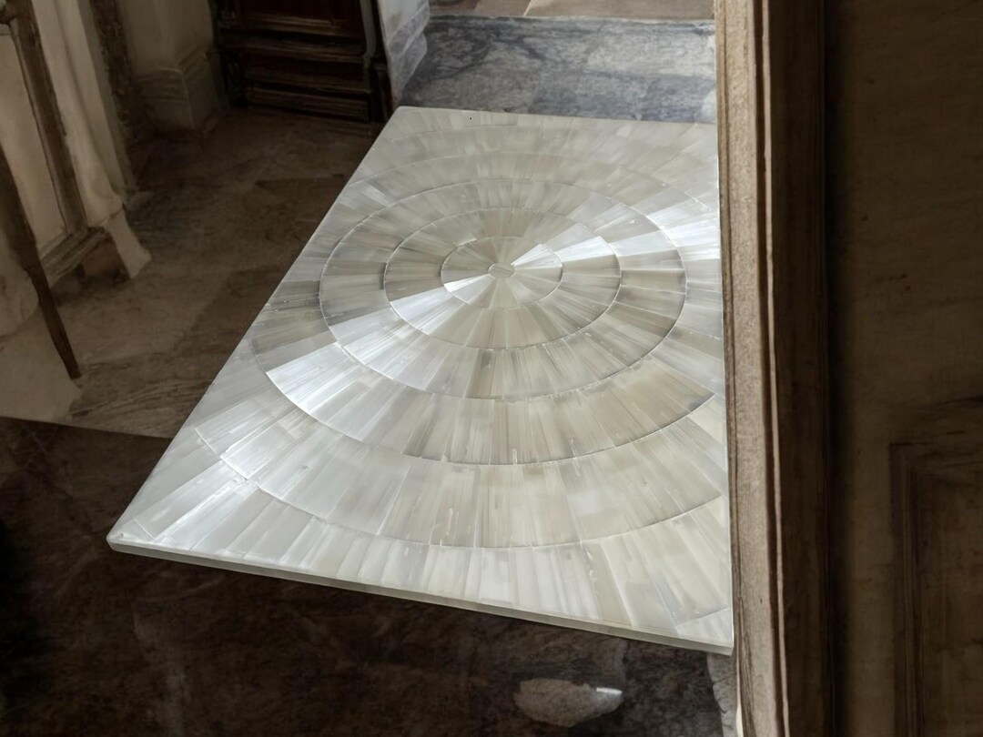 Selenite Dining Table, Unique Coffee Table , Living Room Decor, Kitchen ...