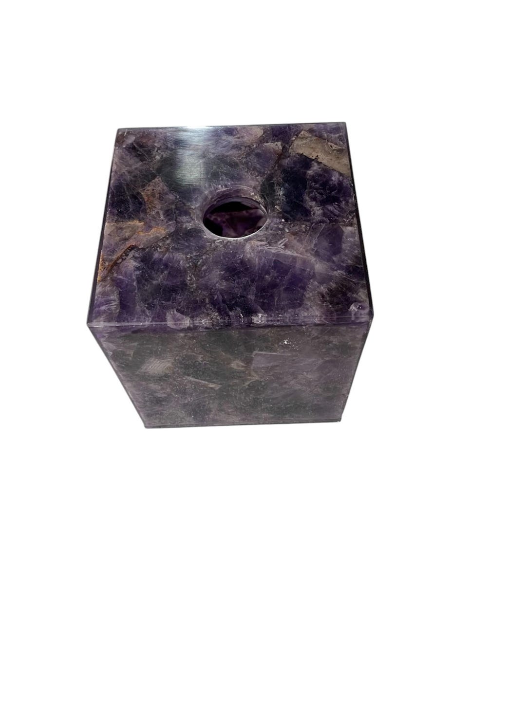 Crystal Tissue Box, Gemstone Napkin Holder, Amethyst Tissue Holder ...