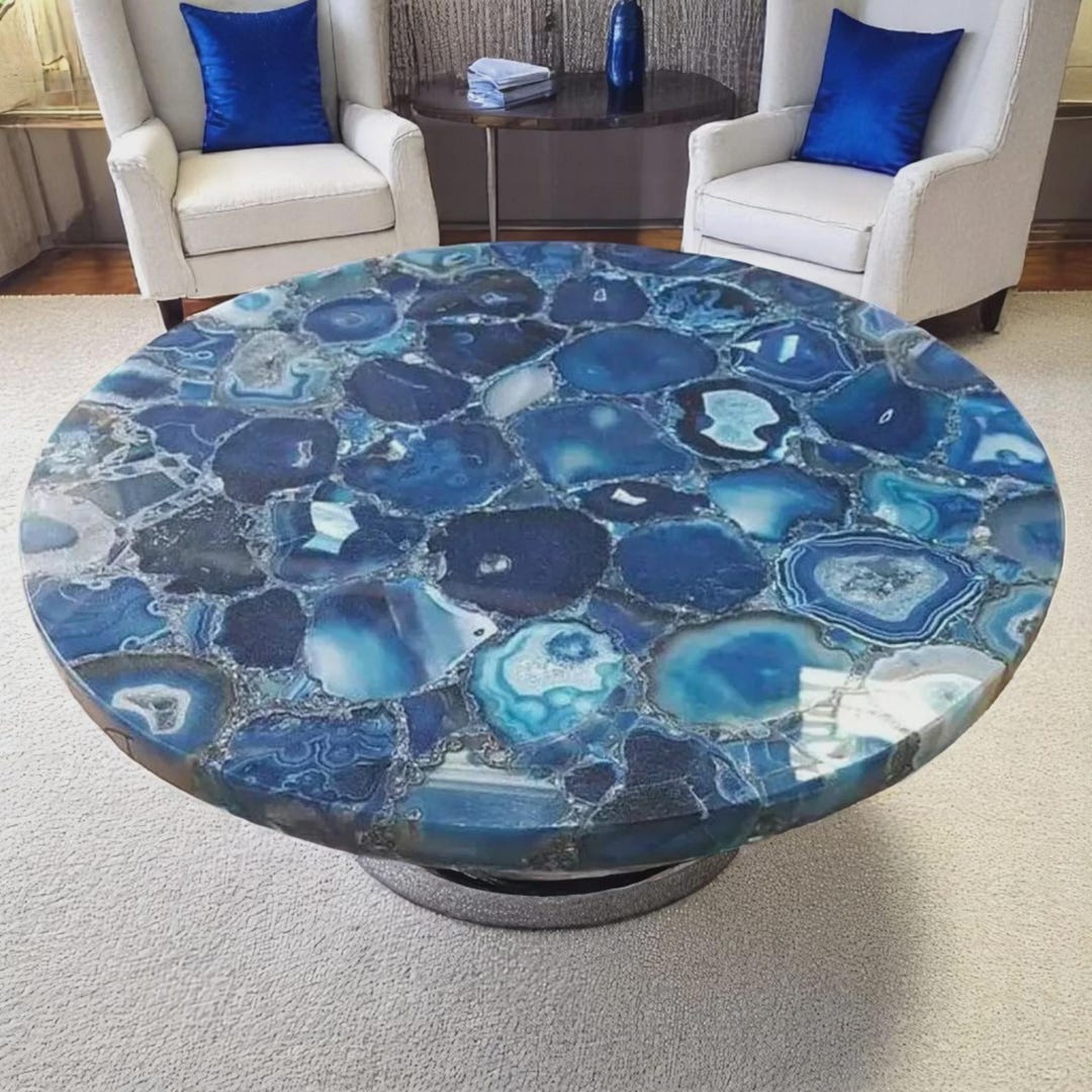 Blue Agate Console Table for Entryway Hallway Furniture and Decor - Etsy