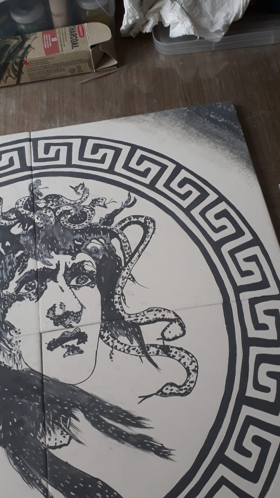 Medusa Ceramic Ceramic Wall Art Wall Hanging Hand Painted Tile Colorful ...