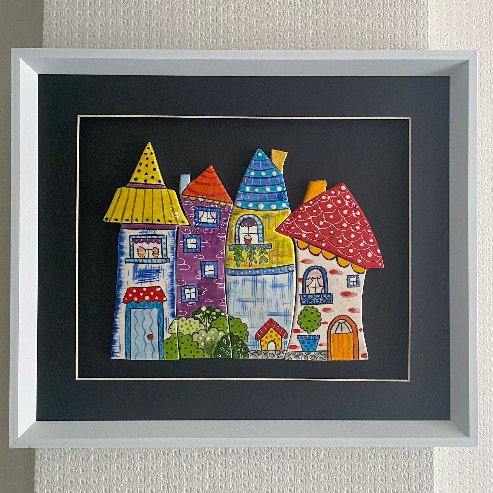 Clay Hand Made ,special Pattern Hand Drawn Desing,tile Ceramic Wall Art ...