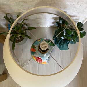 Handmade Ceramic Lampshade, Colorful Whimsical Design, Unique Table ...