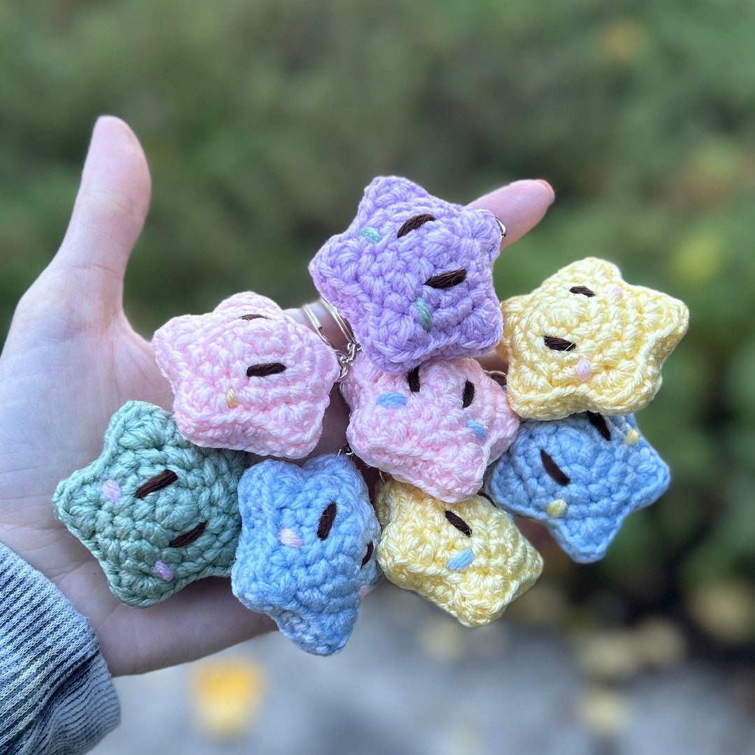 Star Keychain | Puffy Star Keychain | Kawaii Star Keychain | Crochet ...