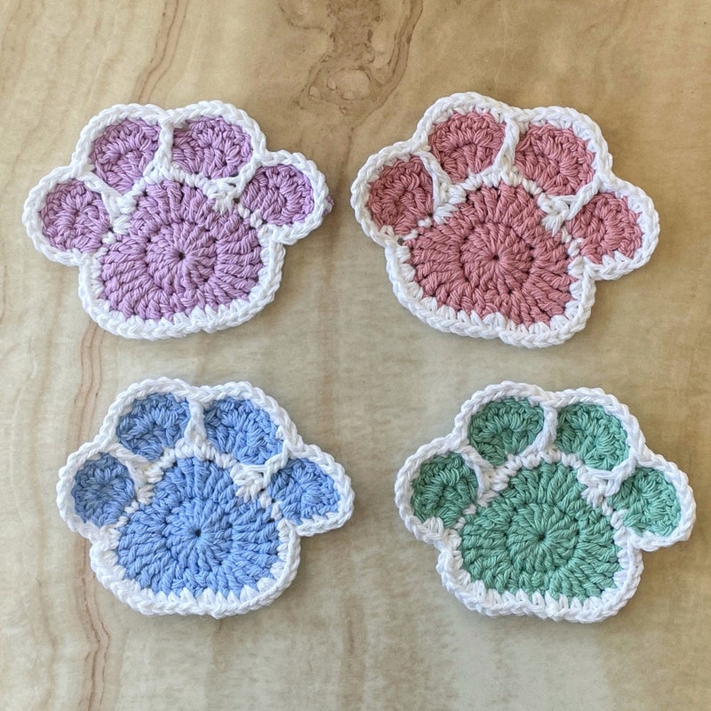 Paw Print Coasters - Etsy
