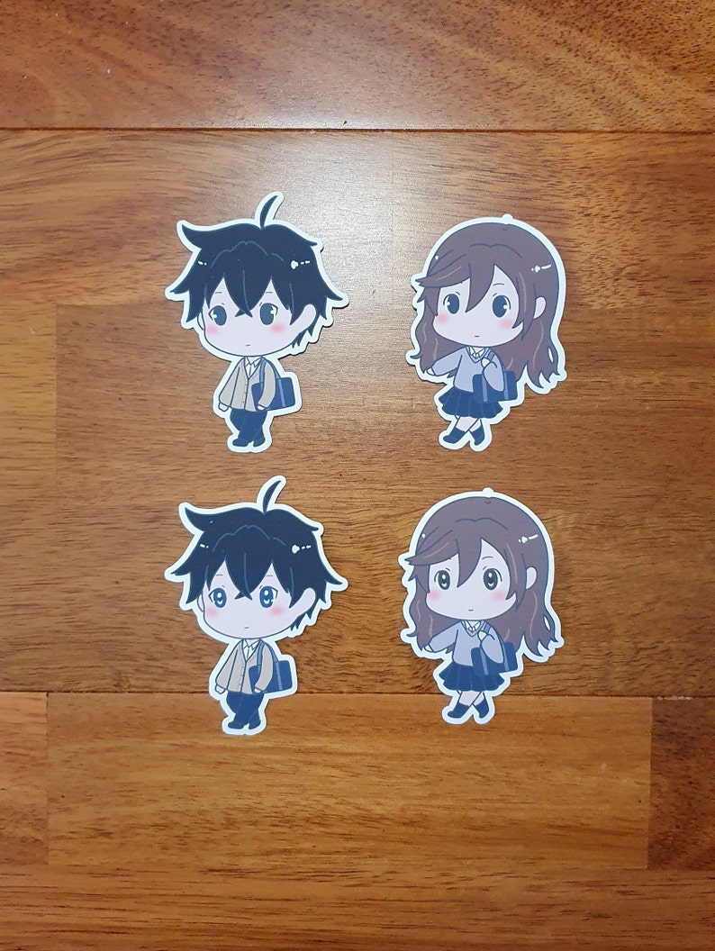 Horimiya Walking Chibi Sticker Set Couple Anime - Etsy