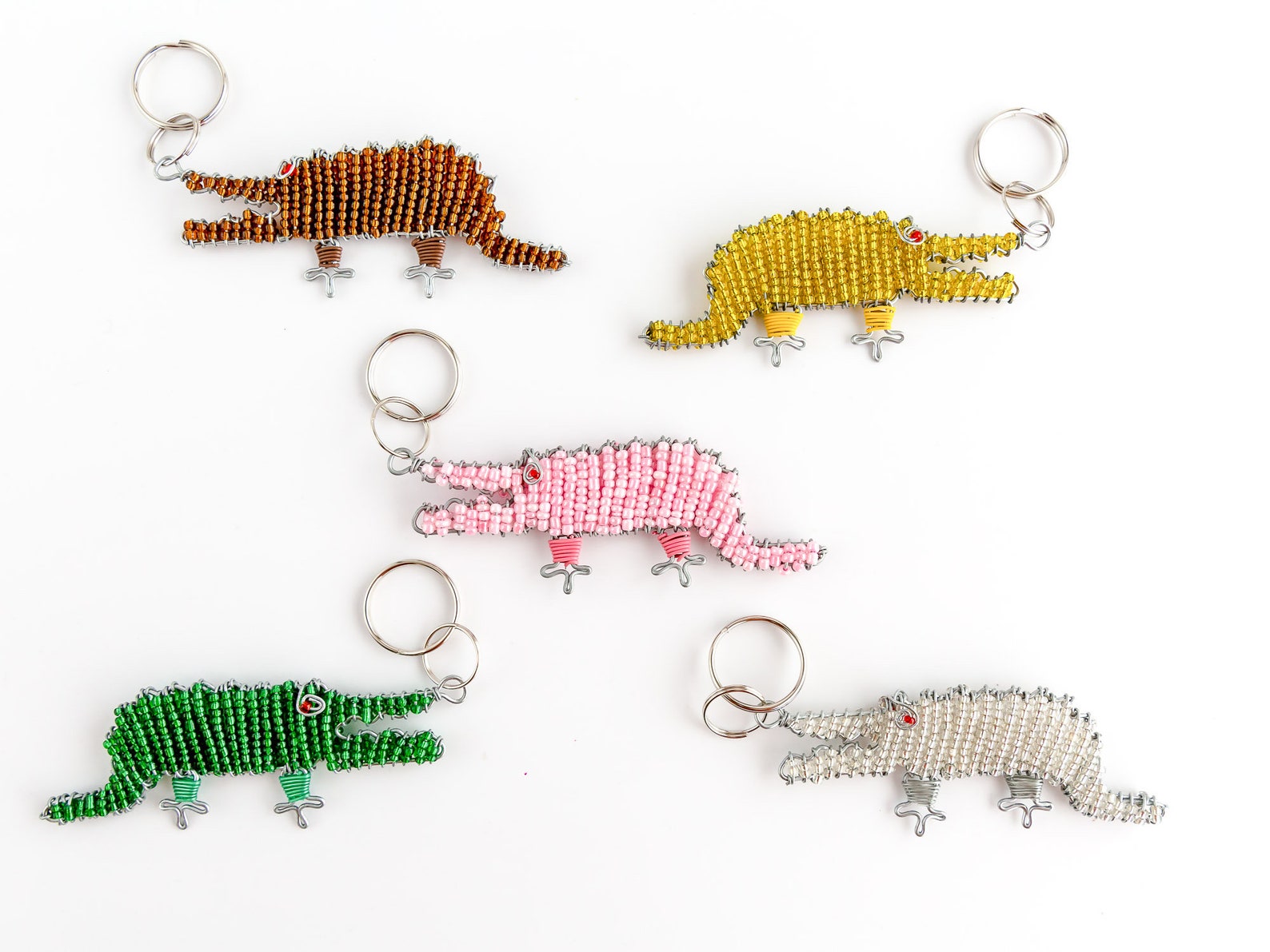 Animal Beaded Keyring Animal Bead Keyrings Beaded Animal | Etsy