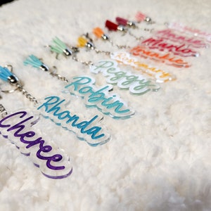 Custom Name Engraved Acrylic Keychain 3 Painted - Etsy