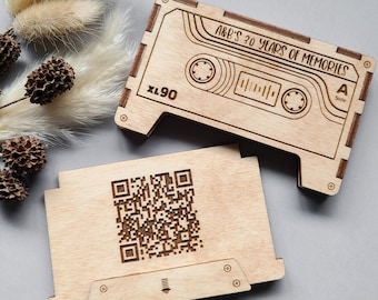 Retro Boom Box Cassette, Spotify/apple Music QR Code/song or Playlist ...