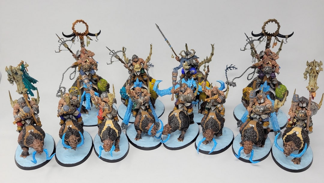 Age of Sigmar AOS Painted 2000 Point Ogors Beastclaw Raiders Army - Etsy