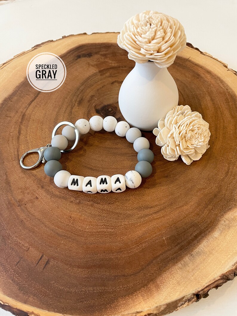 Mama Silicone Keychain Wristlet/custom 4 Letter Keychain/key | Etsy