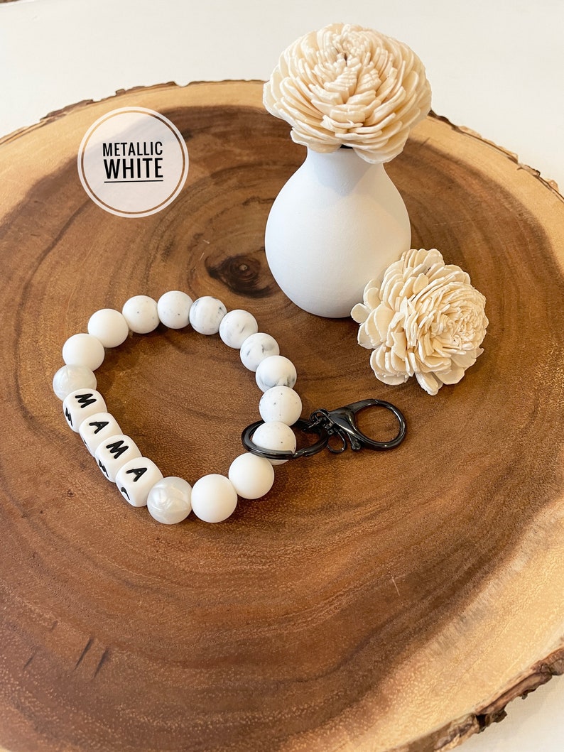 Mama Silicone Keychain Wristlet/custom 4 Letter Keychain/key | Etsy