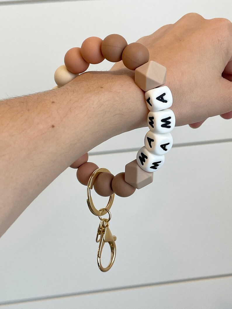 Mama Silicone Keychain Wristlet/custom 4 Letter Keychain/key | Etsy