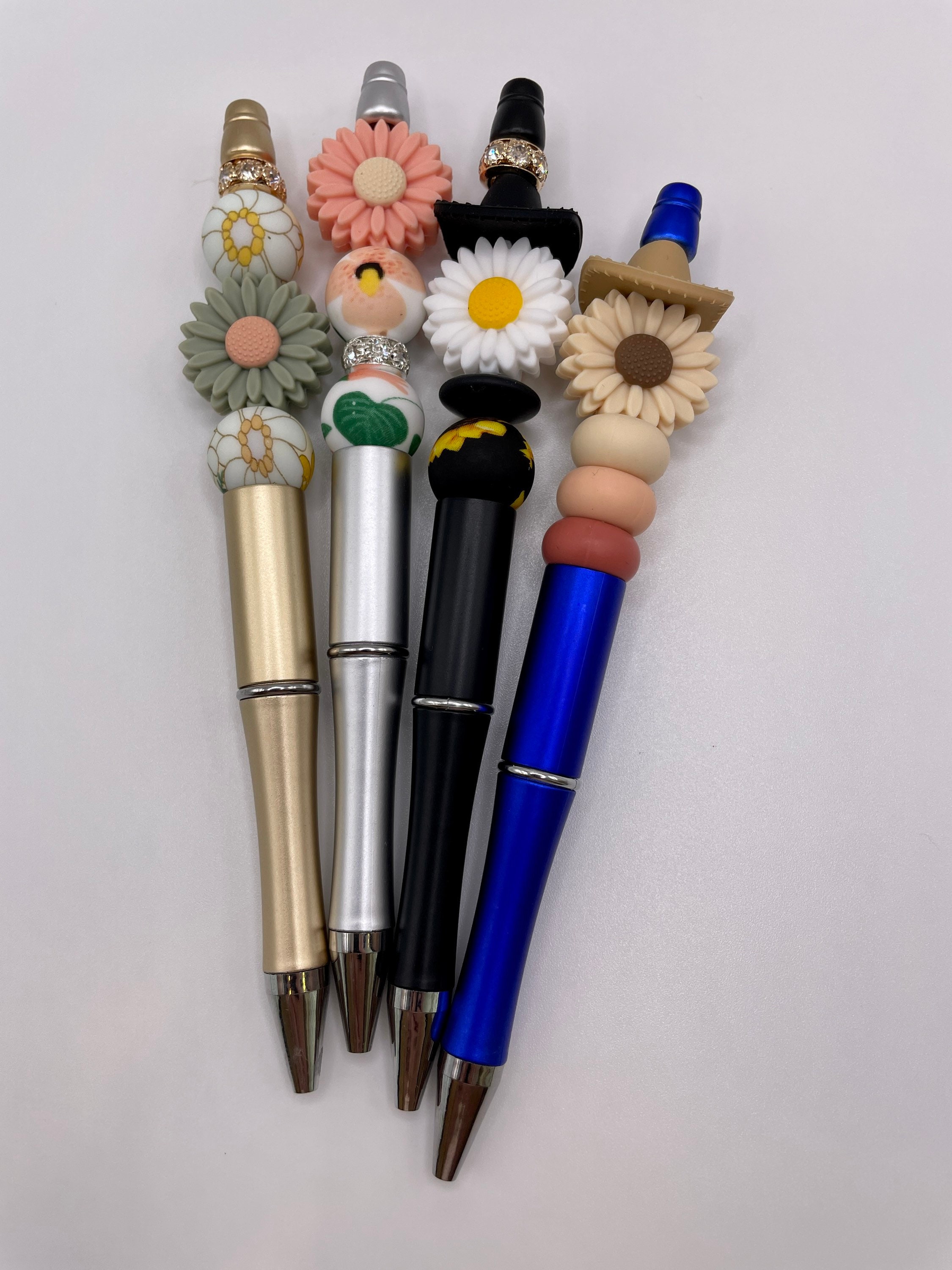 Silicone Beadable Pens/daisy Beaded Pen/flower Lover/trendy - Etsy