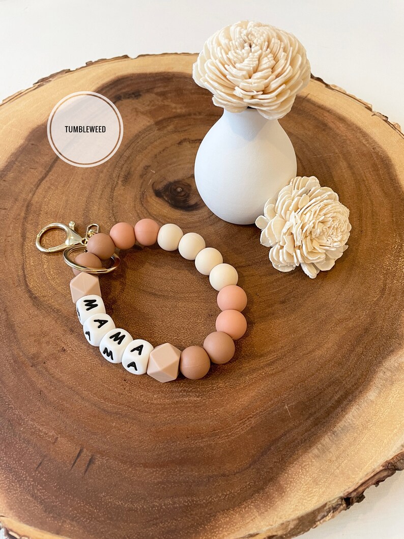 Mama Silicone Keychain Wristlet/custom 4 Letter Keychain/key | Etsy