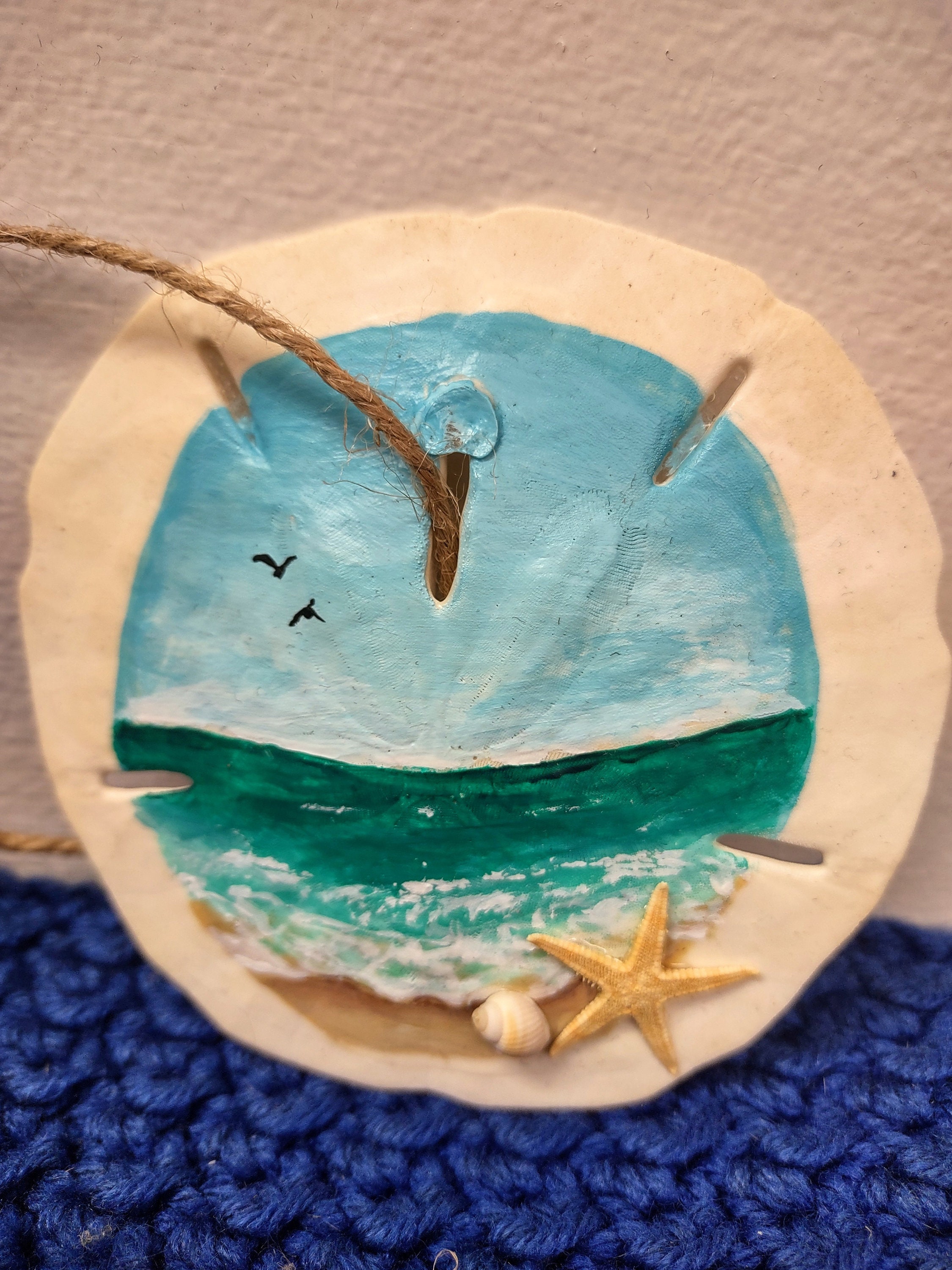Sand Dollar Hand-painted Ornament - Etsy