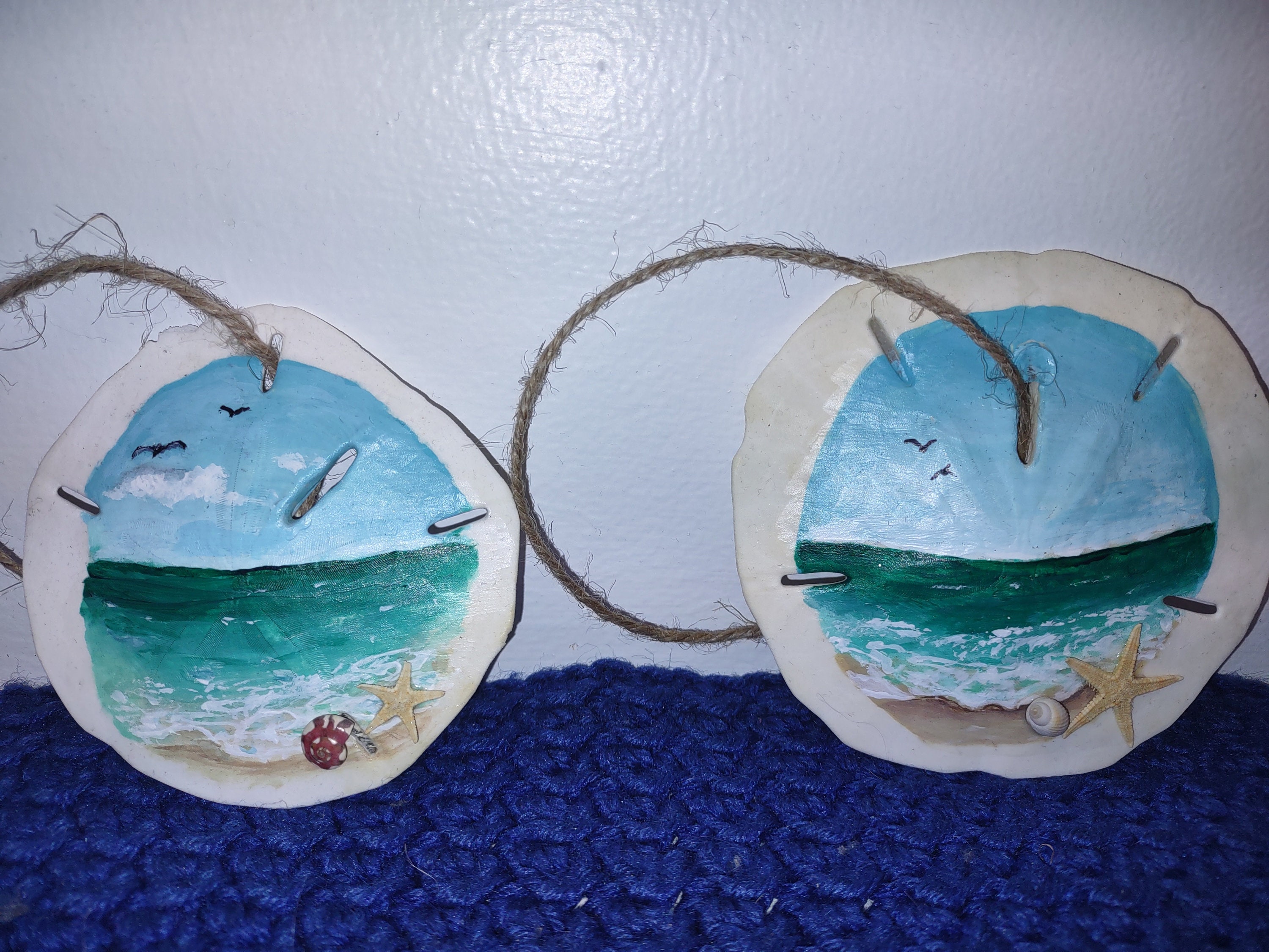 Sand Dollar Hand-painted Ornament - Etsy