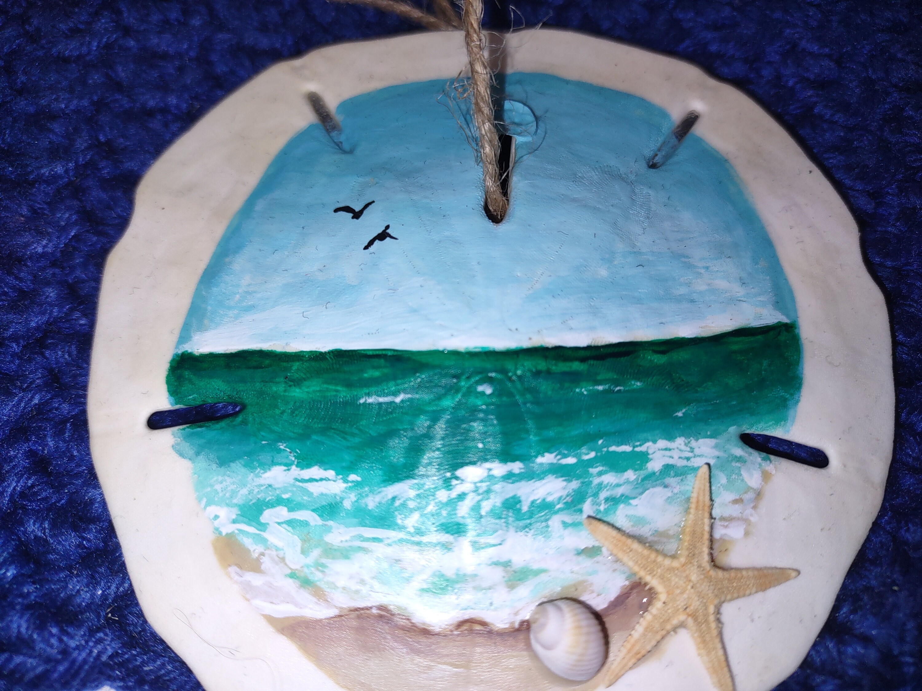 Sand Dollar Hand-painted Ornament - Etsy