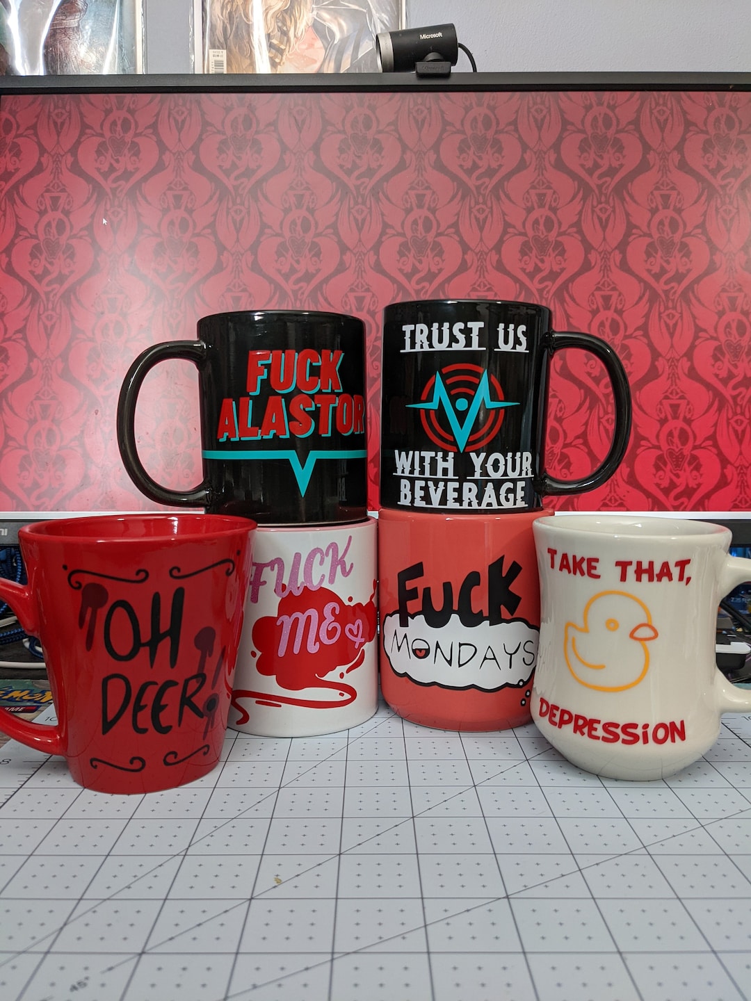 Coffee Mug Cups. Oh Deer, F*ck Alastor, F*ck Mondays, Thirsty Boy ...