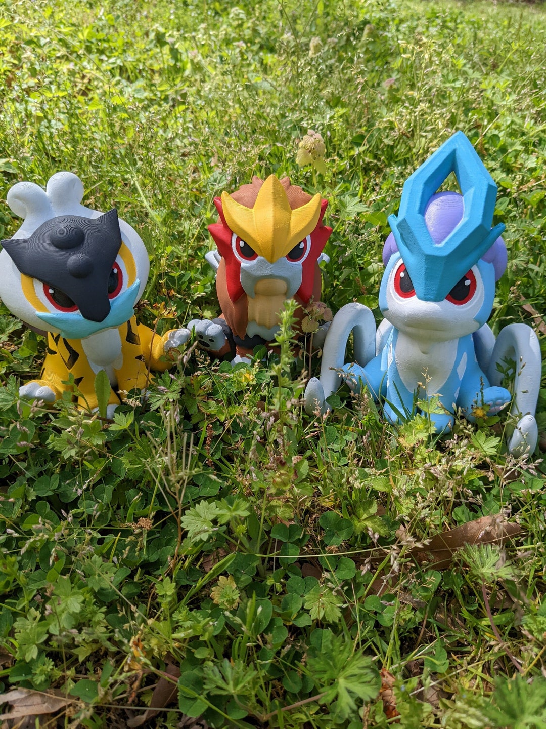 Hand Painted Chibi Legendary Beasts Pokemon 3D Print Suicune, Entei ...