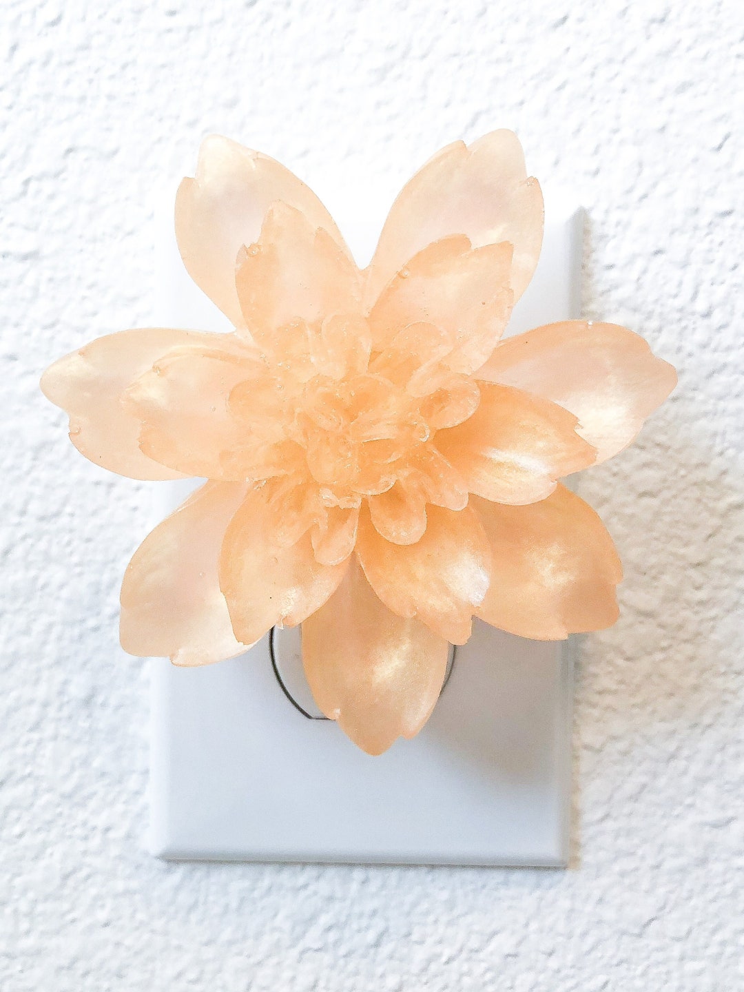 Peony Flower Light Sensor Night Light Plug In: Handmade Botanical ...