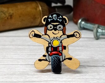 Motorcycle Teddy Bear - Etsy UK