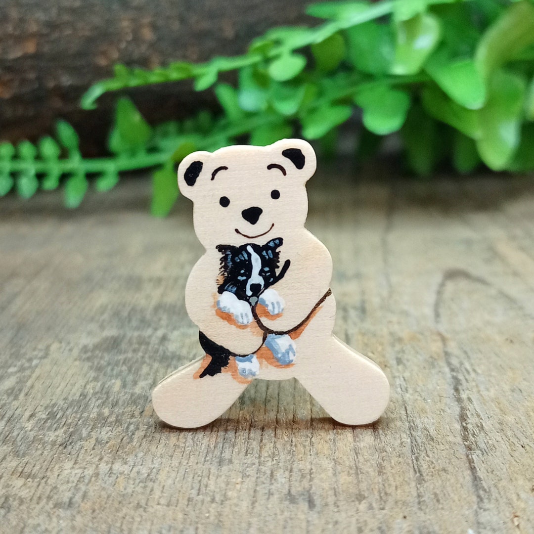 Border Collie Puppy Pin Badge, Handmade Dog Owner Gift, Dog Mum Dad ...