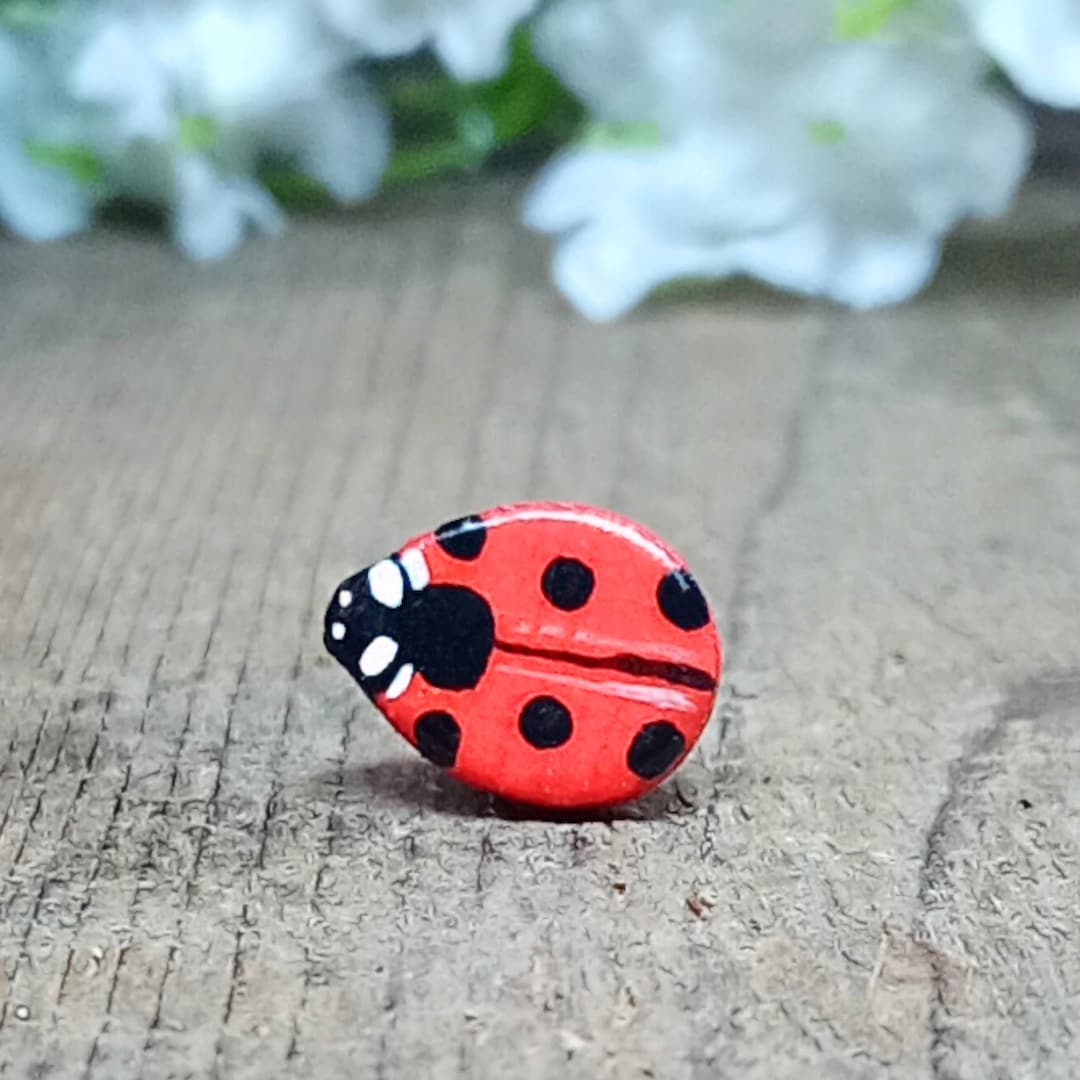 Lucky Ladybird Pin, Handmade Good Luck Ladybug Badge - Etsy