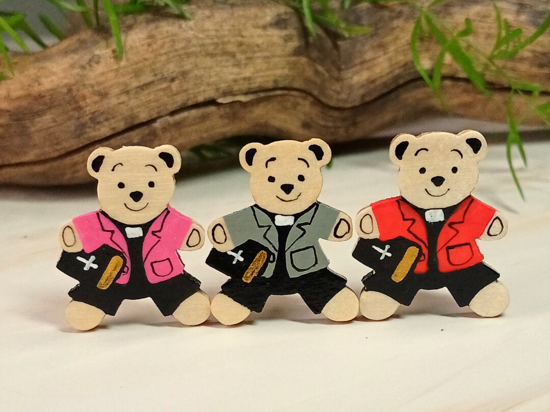 Vicar and Bible Bear Handmade Pin or Fridge Magnet Thank You - Etsy
