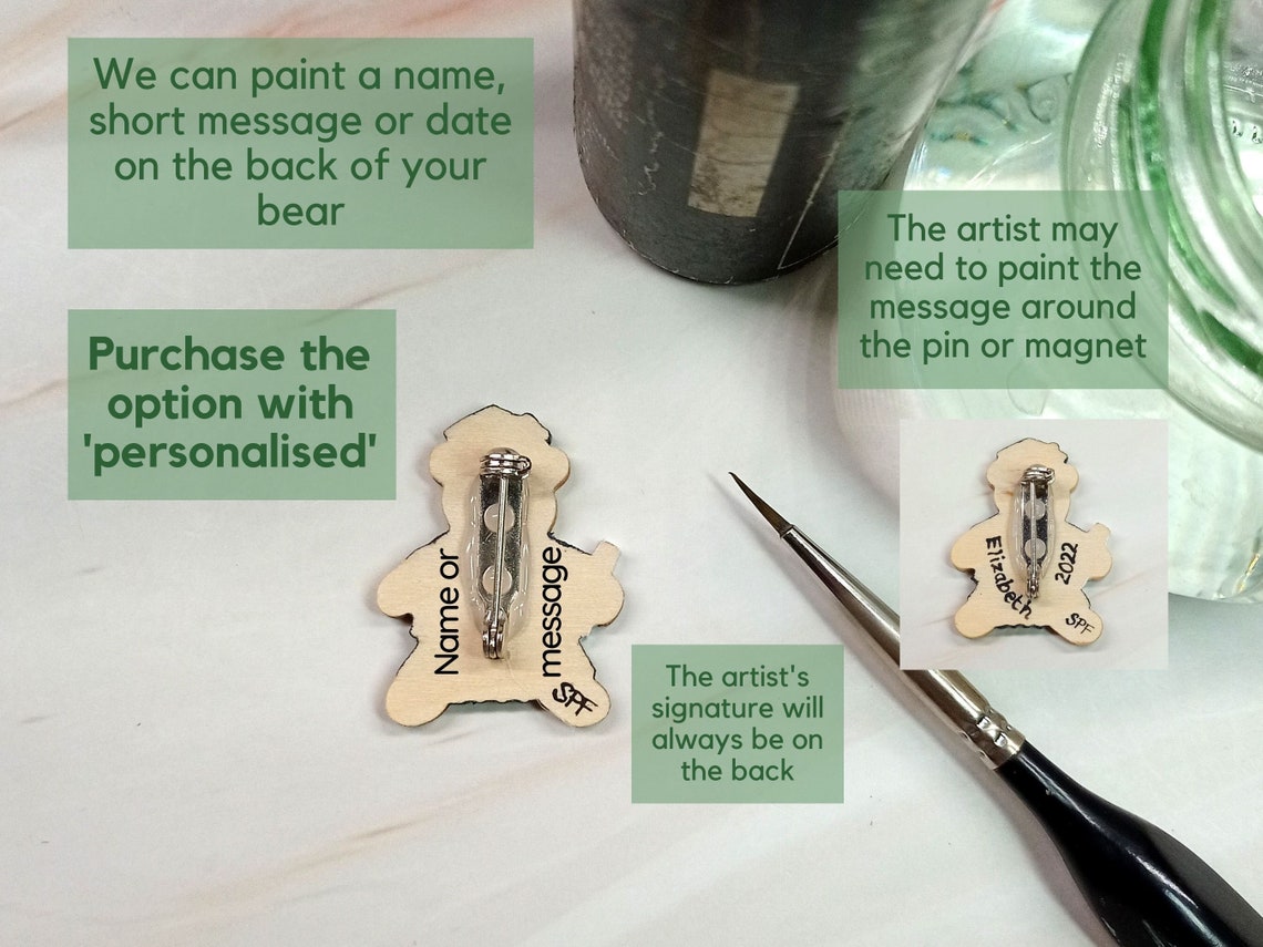 Vicar and Bible Bear Handmade Pin or Fridge Magnet Thank You - Etsy