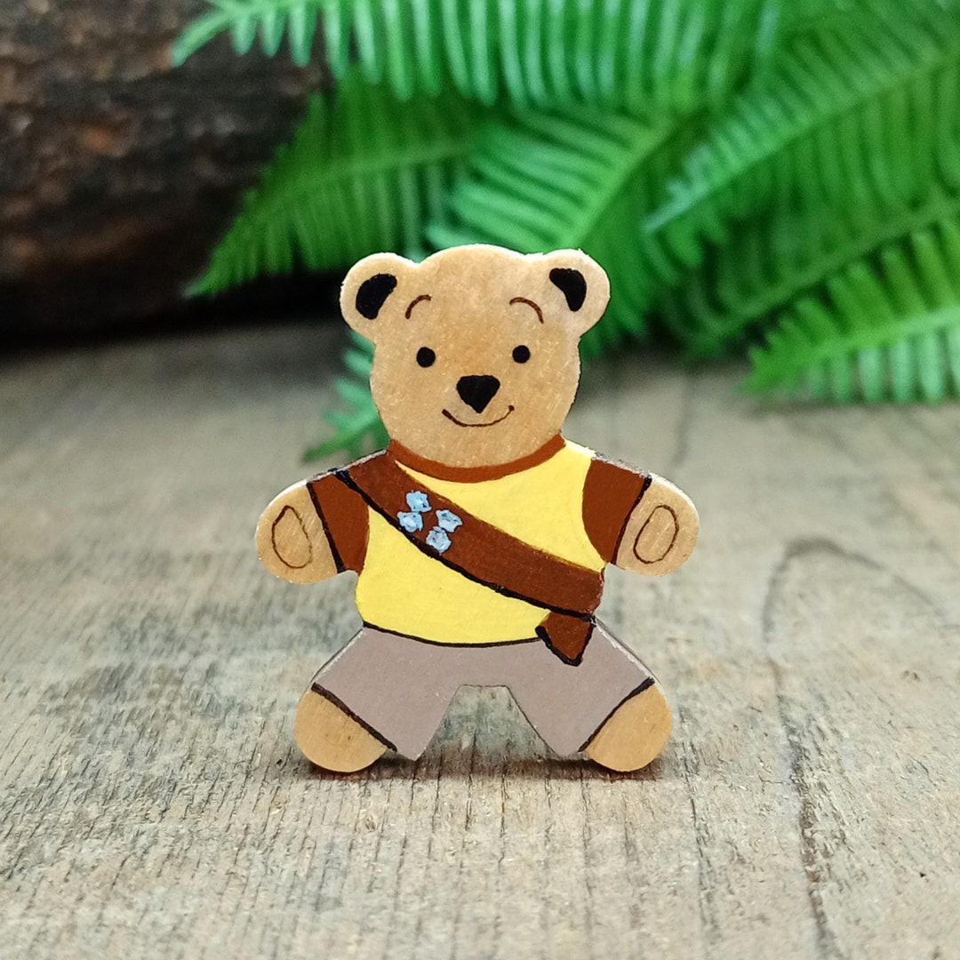 Brownie Gift, Handmade Brownies Bear Lanyard Pin Badge, Personalised ...