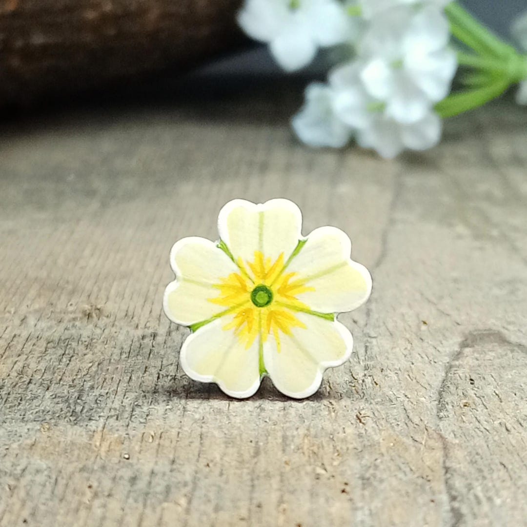 Primrose Pin, Handmade Primrose Gift, February Birth Flower, Little ...