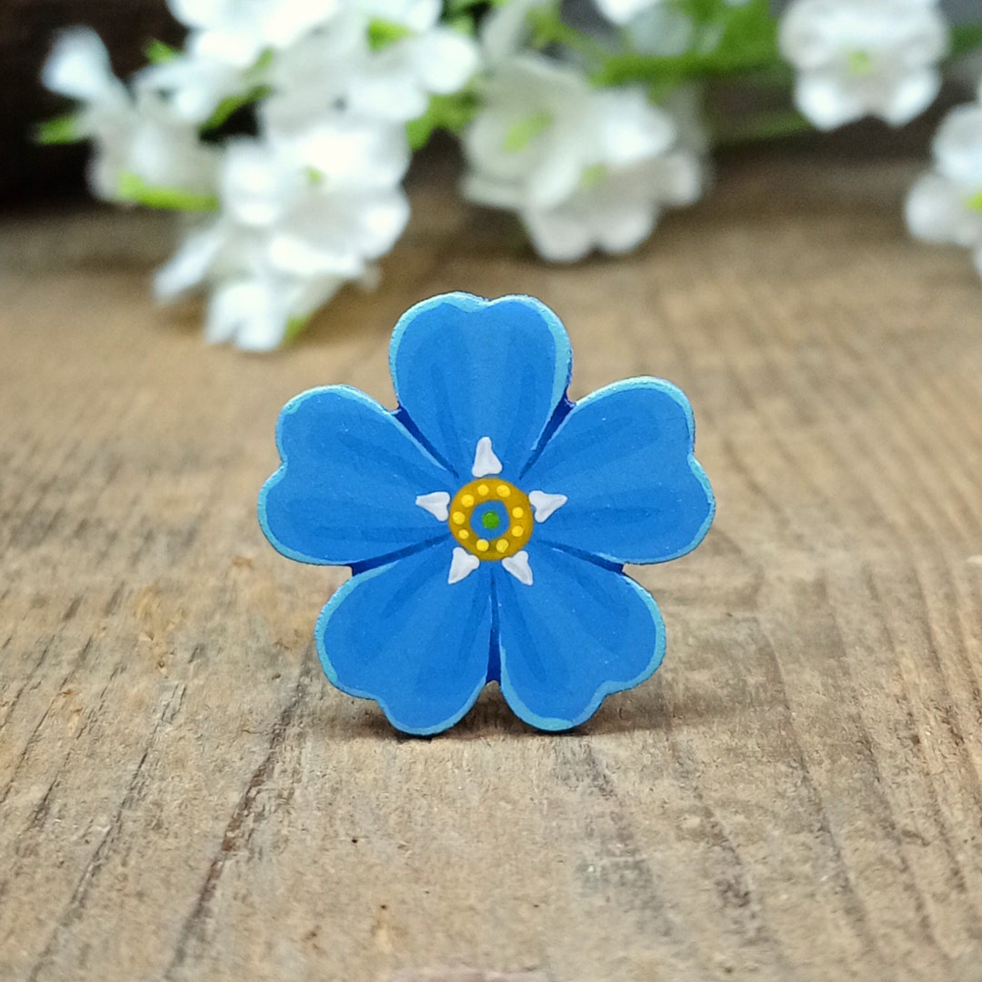 Forget Me Not Pin, Handmade Bereavement Gift, Something Blue for Bride ...