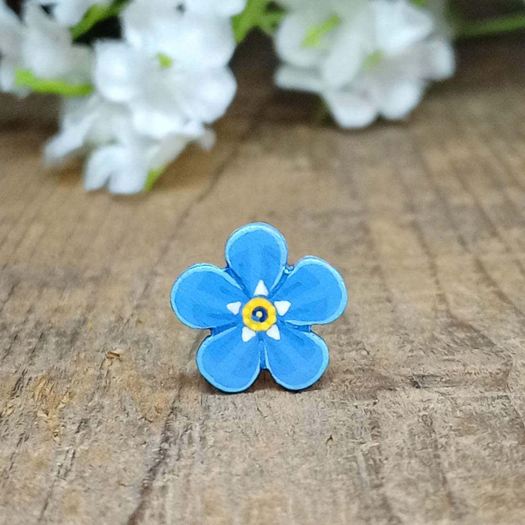 Forget Me Not Pin, Handmade Bereavement Gift, Something Blue for Bride ...