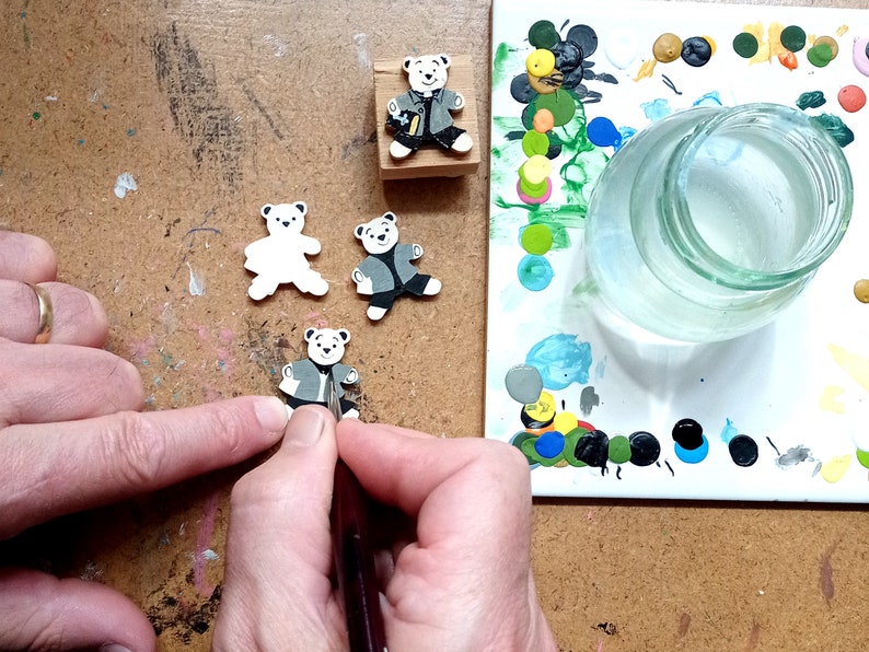 Vicar and Bible Bear Handmade Pin or Fridge Magnet Thank You - Etsy