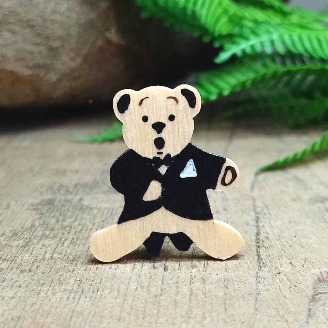 Singing Bear Badge, Handmade Singer Gift, Opera Singer, Chorist Gift ...