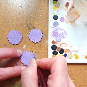 Purple Daisy Pin Badge, Aster Flower Brooch, Handmade Michaelmas Daisy ...