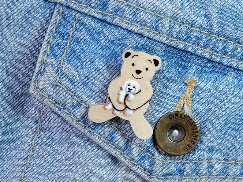 Cockapoo Puppy Pin Badge, Handmade Dog Owner Gift, Dog Mum Dad Magnet ...