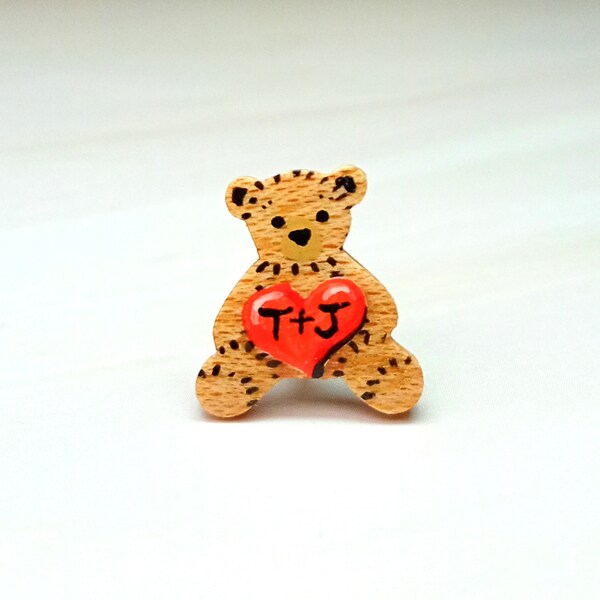 Teddy Bear Pin - Etsy