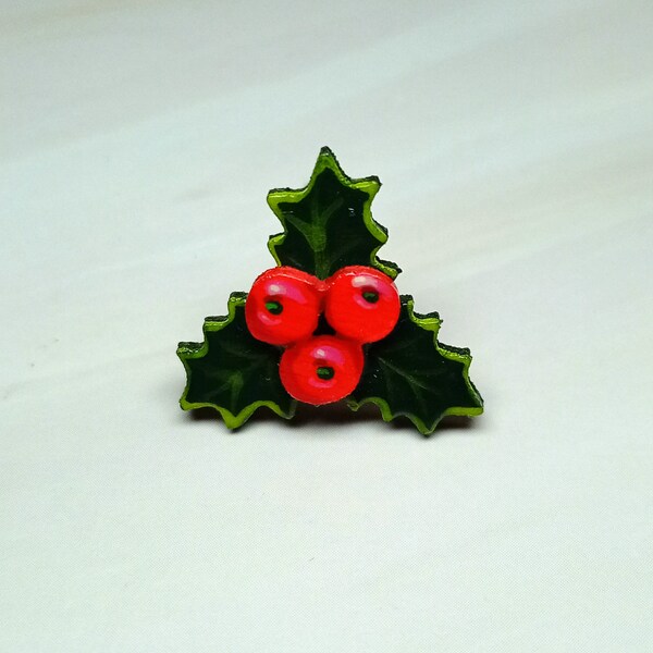 Holly Brooch - Etsy