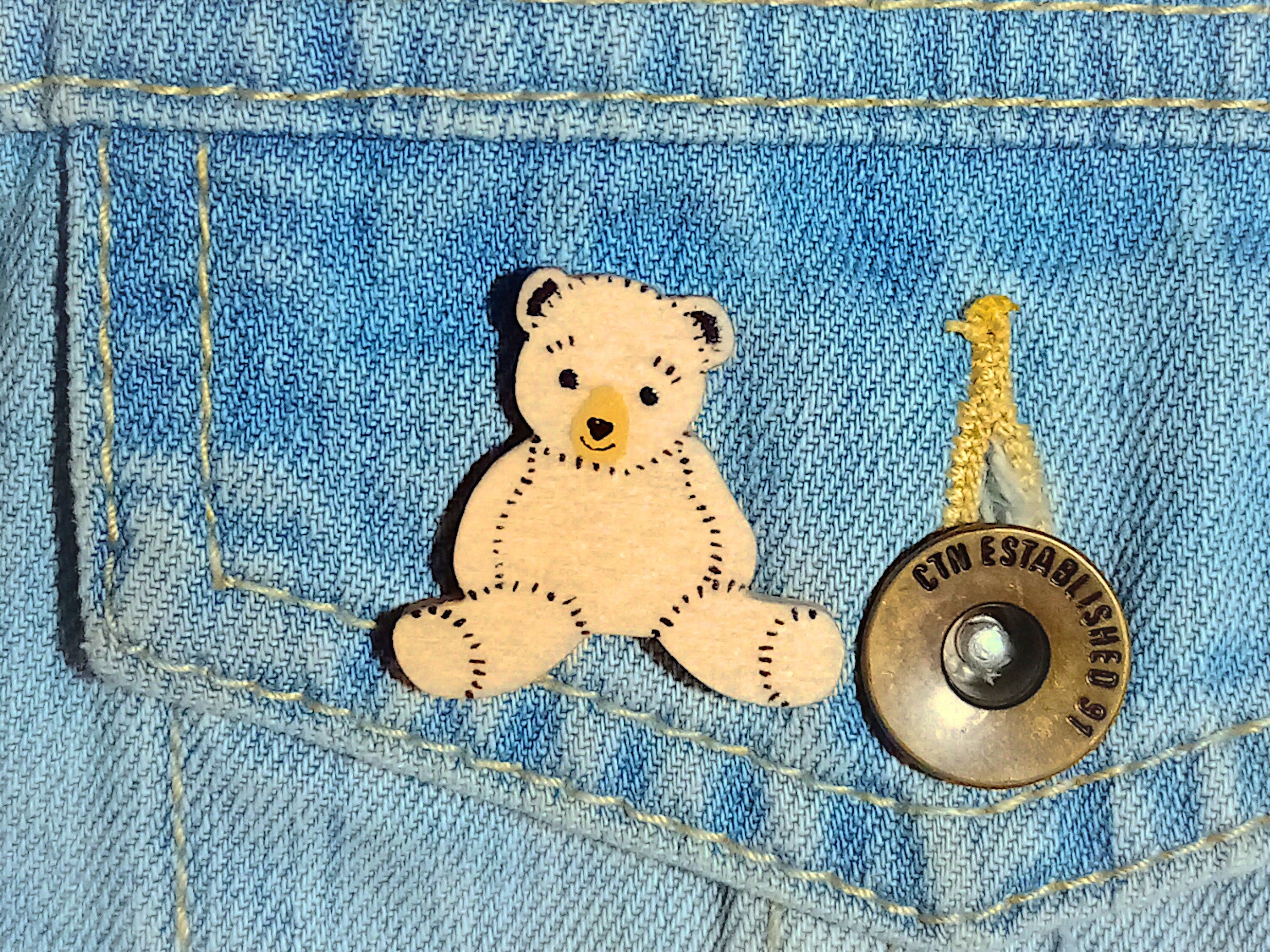 Teddy Bear Brooch Teddy Bear Pin Handmade Bear Gift for | Etsy UK