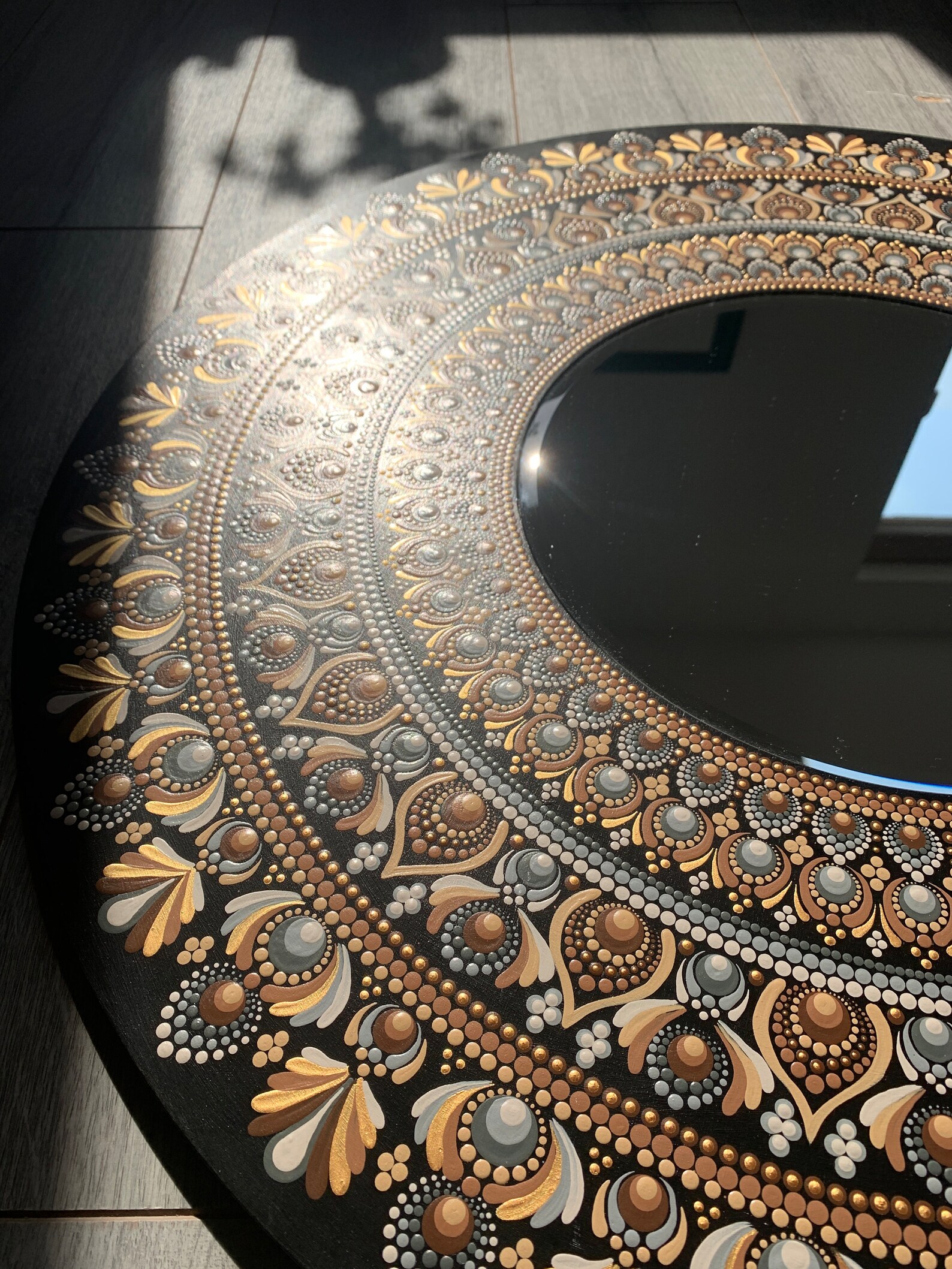 Hand Painted Mandala Mirror Golden Spiritual Home Decor Gift for Her - Etsy